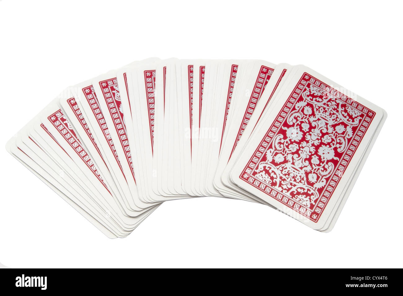 Playing cards isolated on white background Stock Photo - Alamy