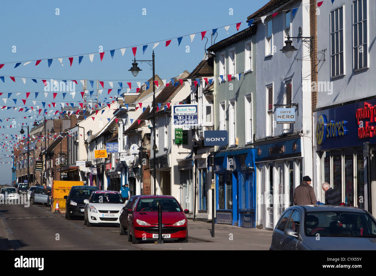 sudbury town centre suffolk england uk gb Stock Photo - Alamy