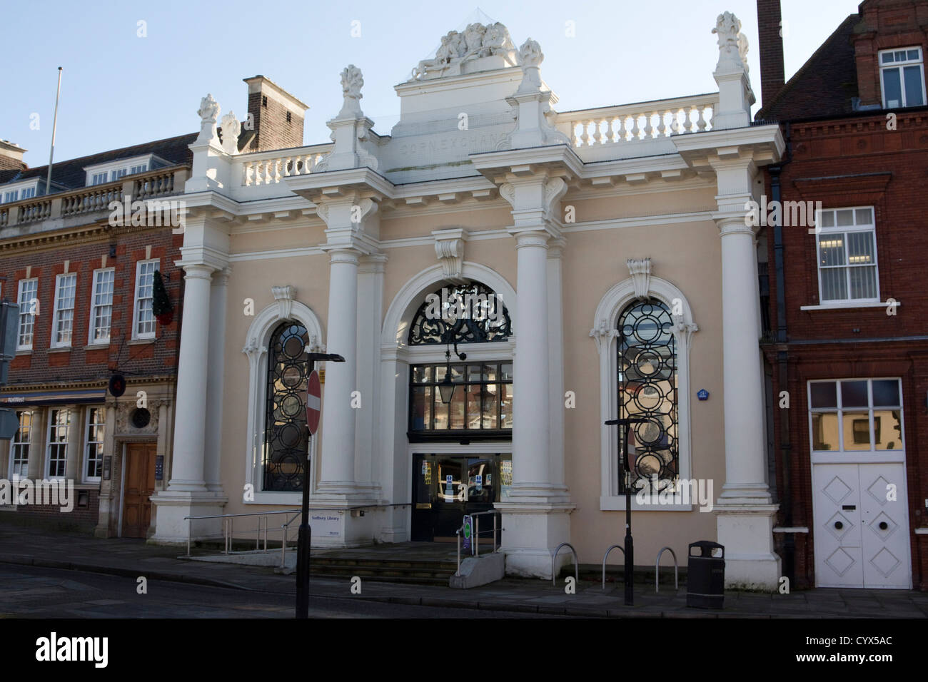 sudbury town centre library suffolk england uk gb Stock Photo - Alamy