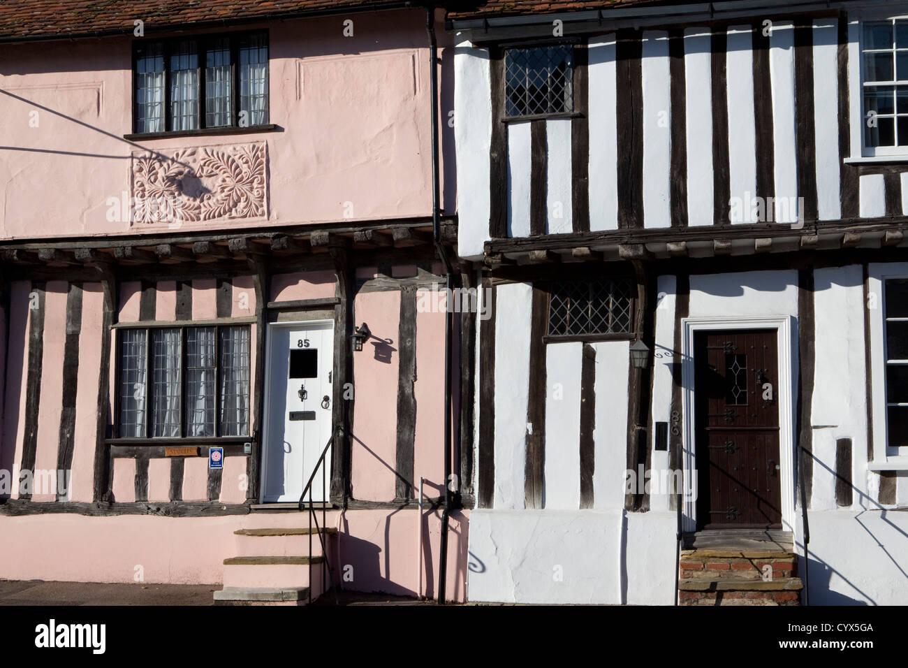 lavenham historic village suffolk england uk Stock Photo - Alamy