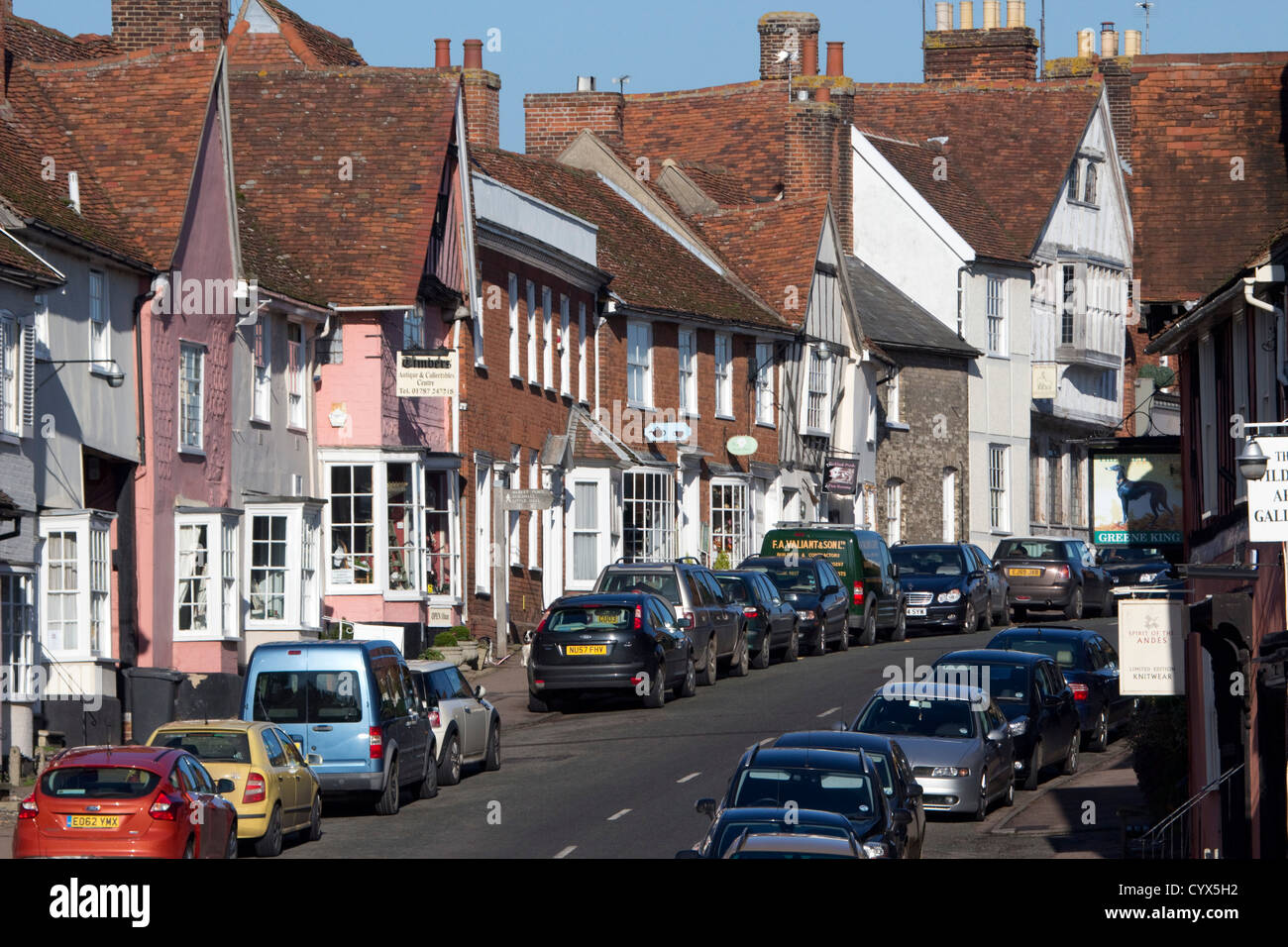 lavenham historic village suffolk england uk Stock Photo - Alamy