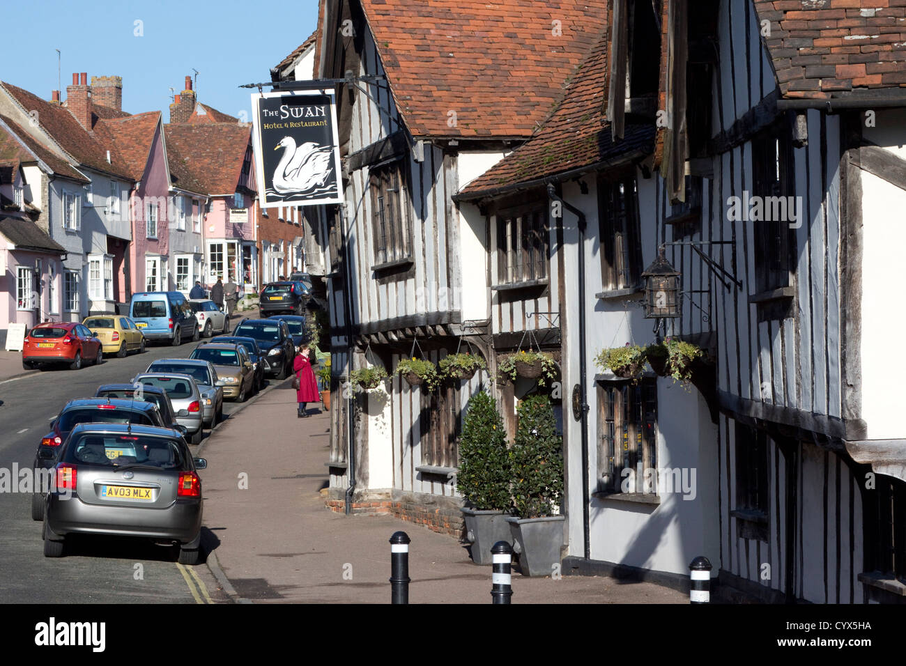 lavenham historic village suffolk england uk Stock Photo - Alamy