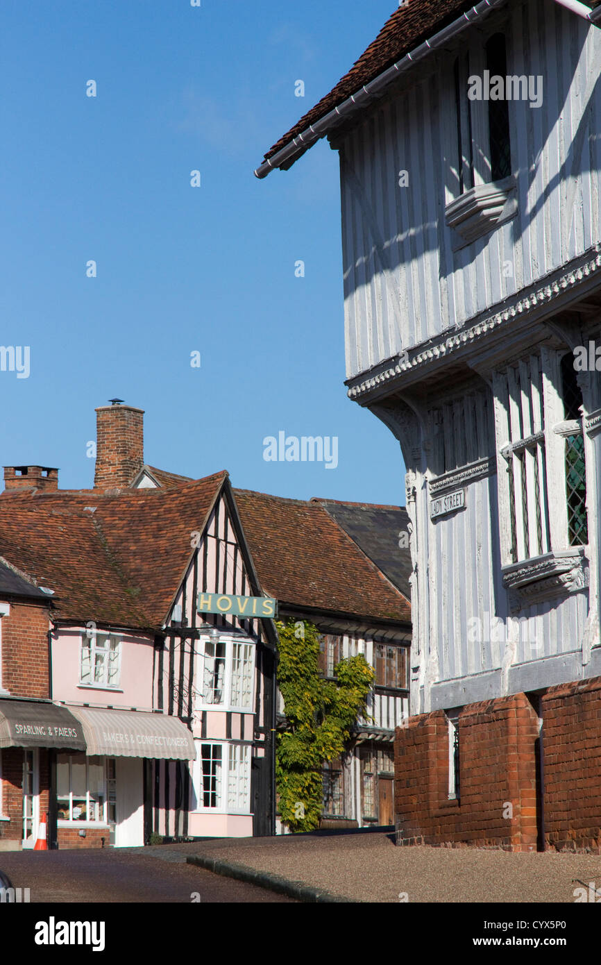 lavenham historic village suffolk england uk Stock Photo - Alamy