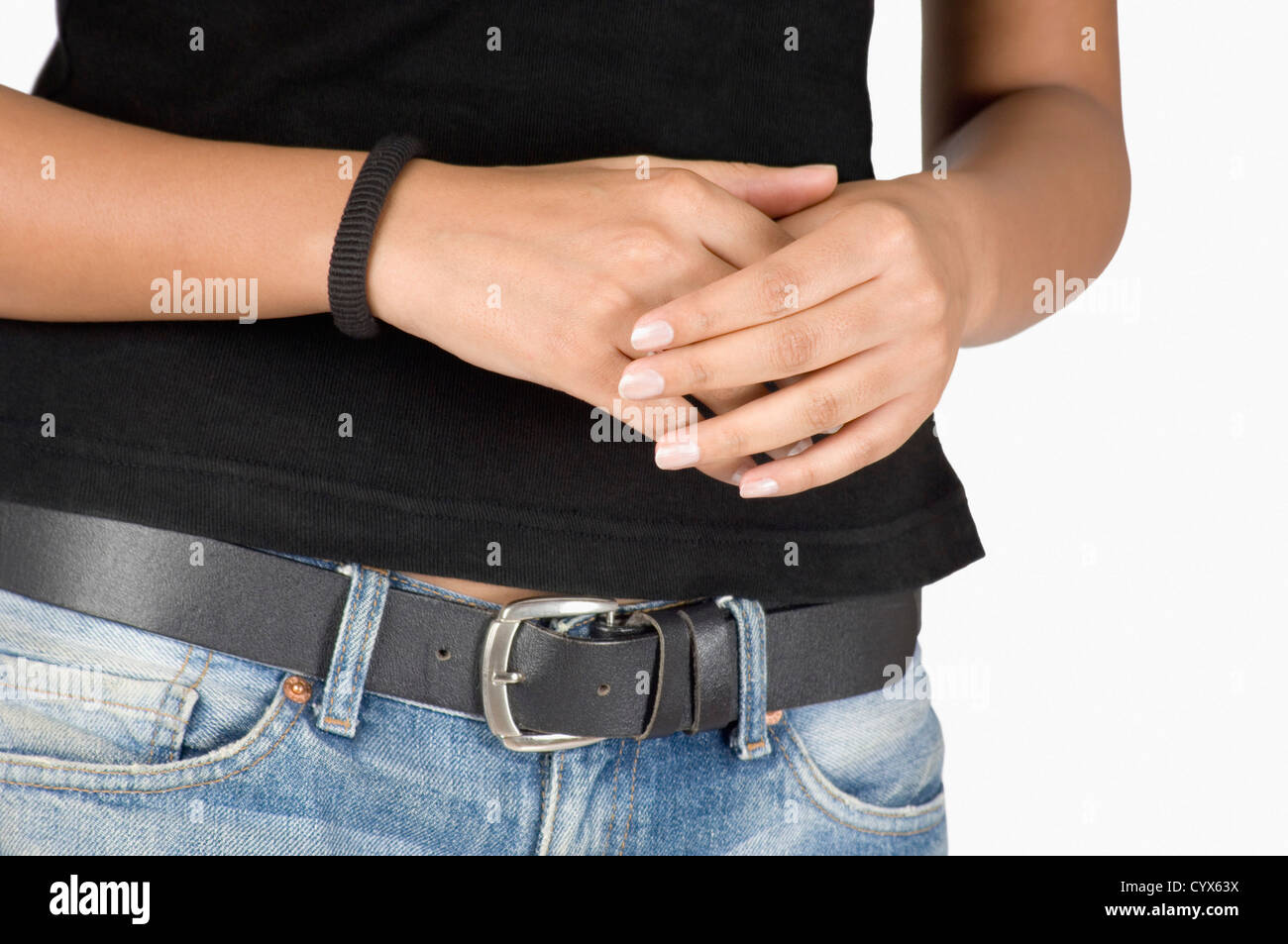 Mid section view of a woman Stock Photo - Alamy