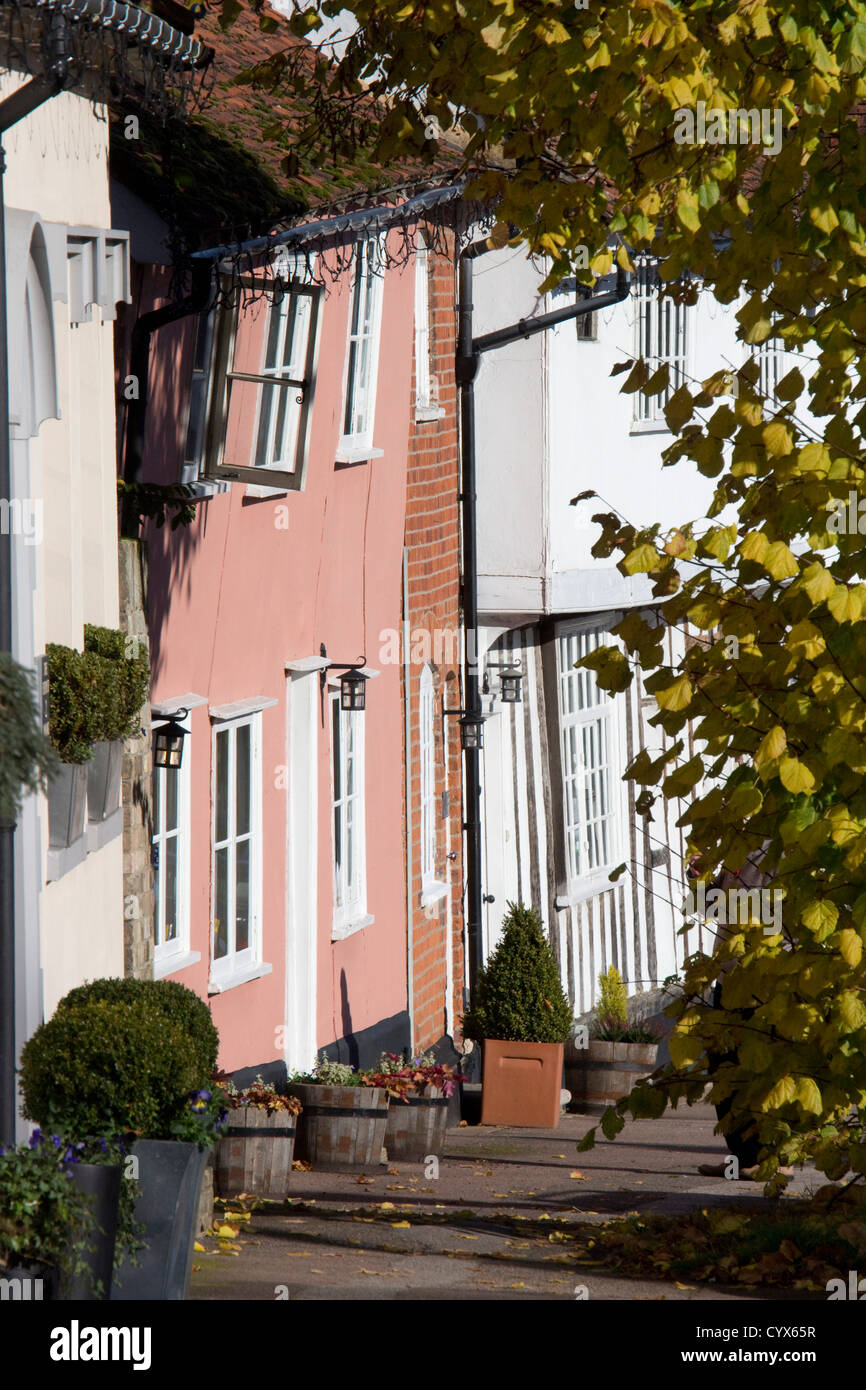 lavenham historic village suffolk england uk Stock Photo - Alamy
