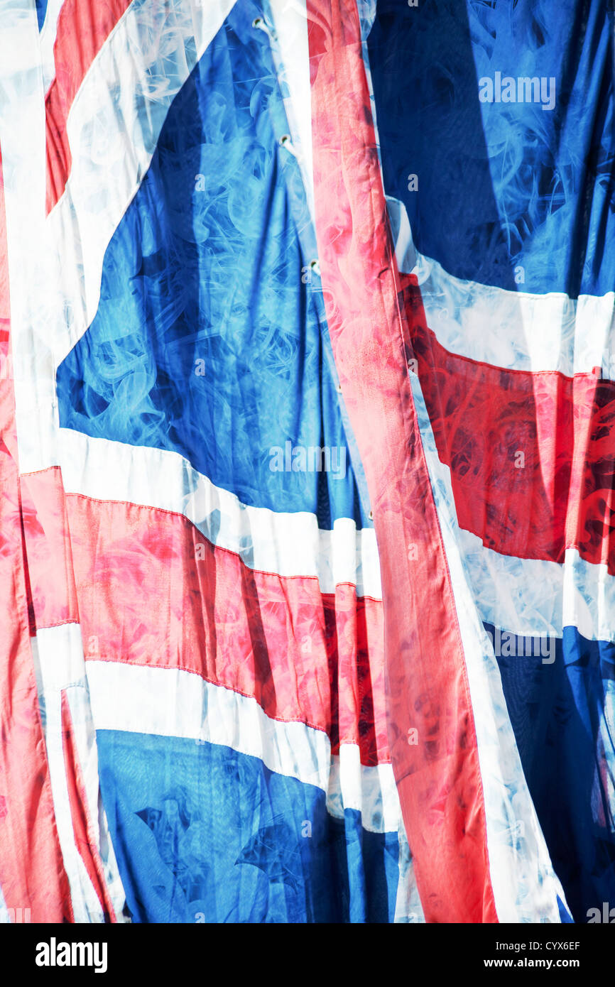 Stylised abstract of union jack flags. London, England, UK Stock Photo ...