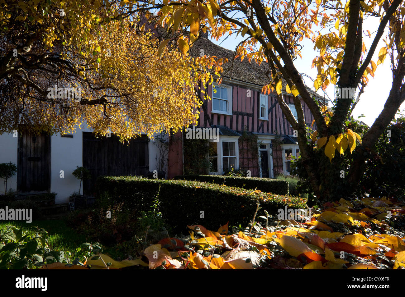 lavenham historic village suffolk england uk Stock Photo - Alamy