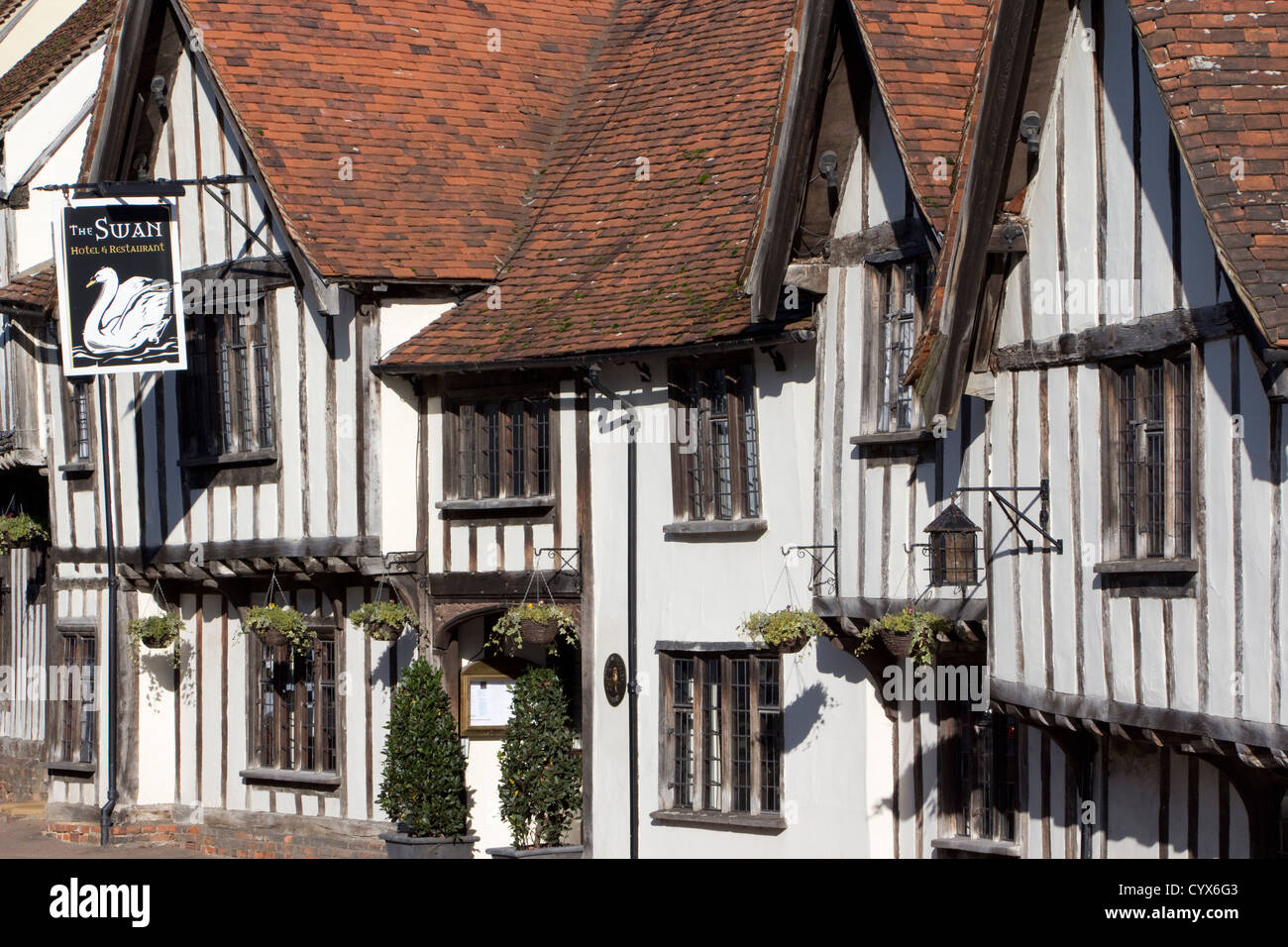 lavenham historic village suffolk england uk Stock Photo - Alamy