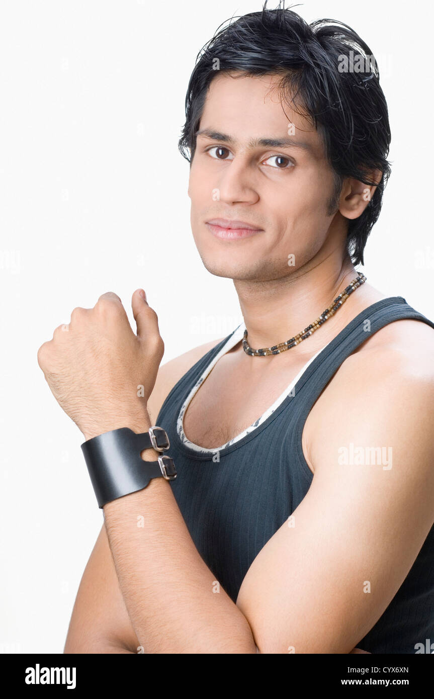 Portrait of a man smiling Stock Photo - Alamy