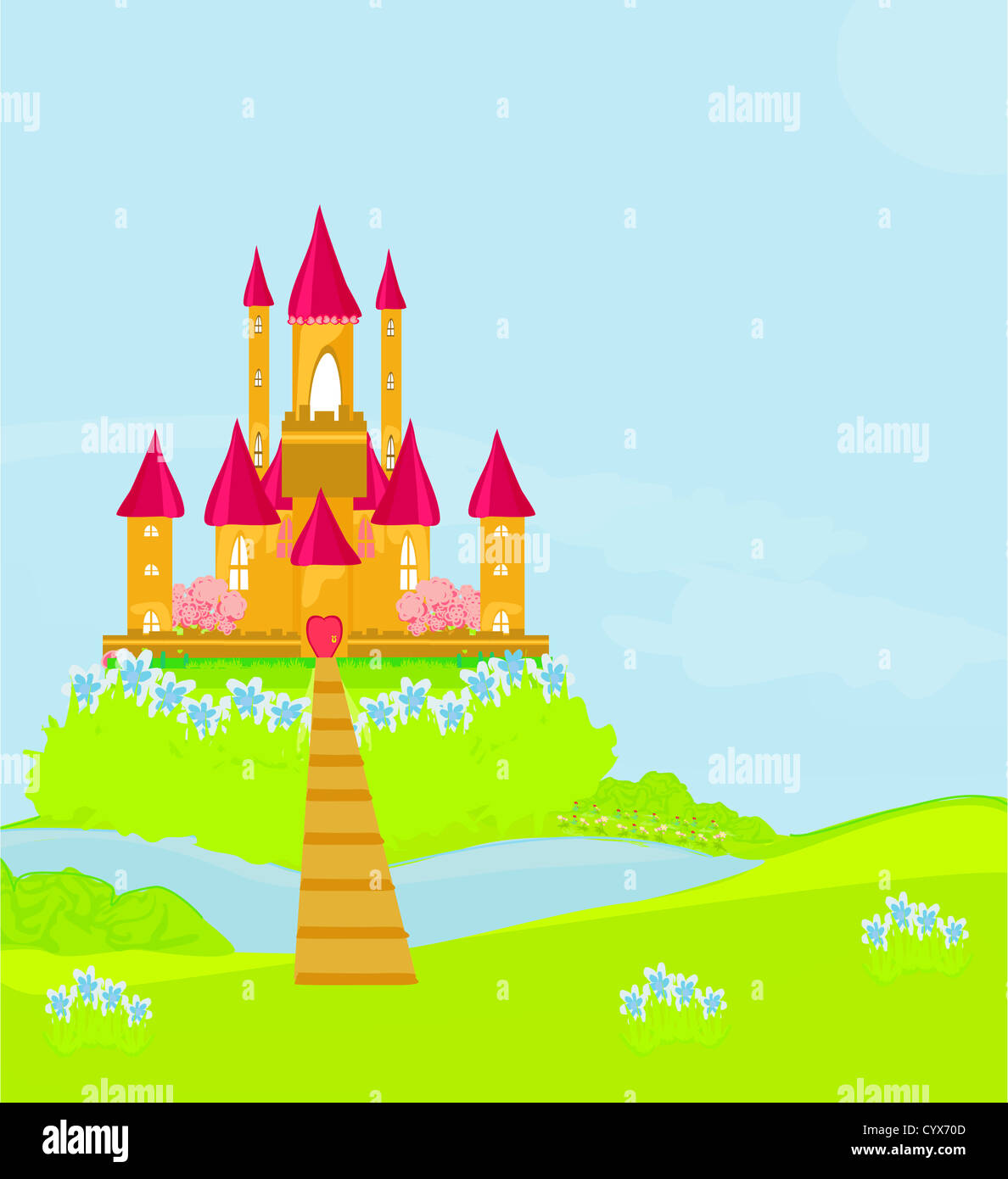 Magic Fairy Tale Princess Castle Stock Photo - Alamy