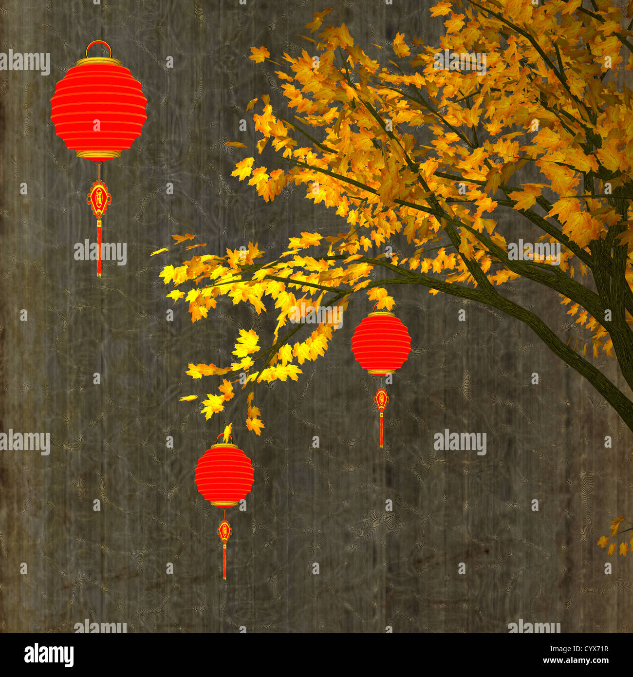 Big colorful lanterns will bring good luck and peace to prayer during ...
