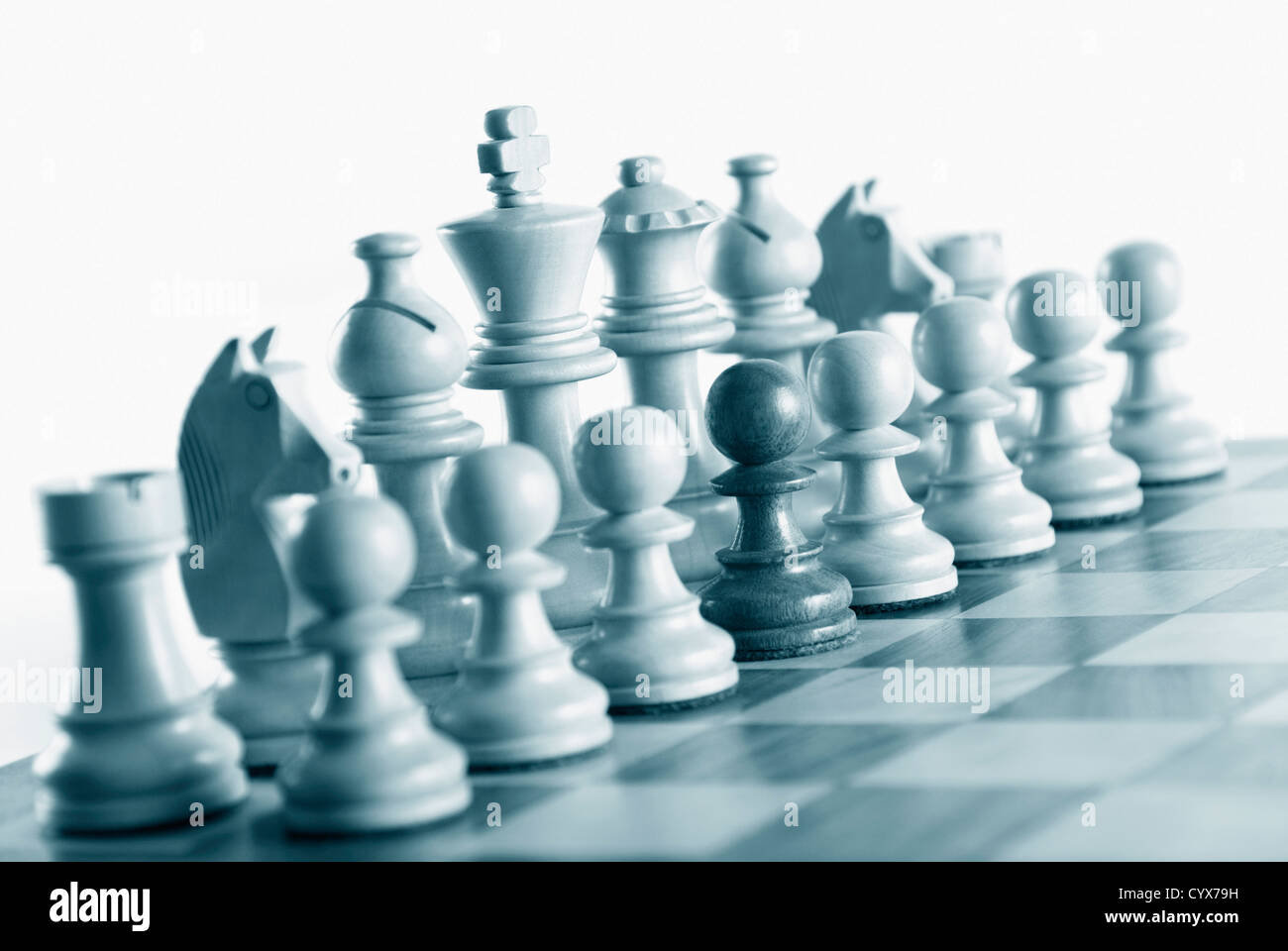 Close-up of chess pieces on a chessboard Stock Photo - Alamy