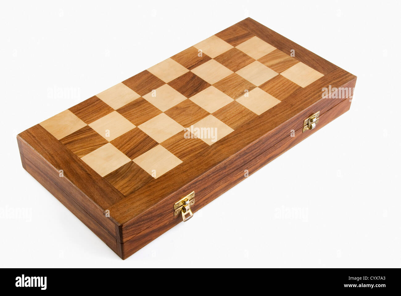 Close-up of a wooden chess box Stock Photo - Alamy
