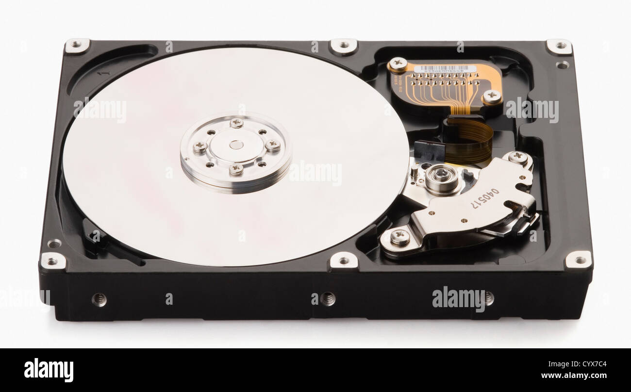Close-up of a computer hard disk Stock Photo - Alamy