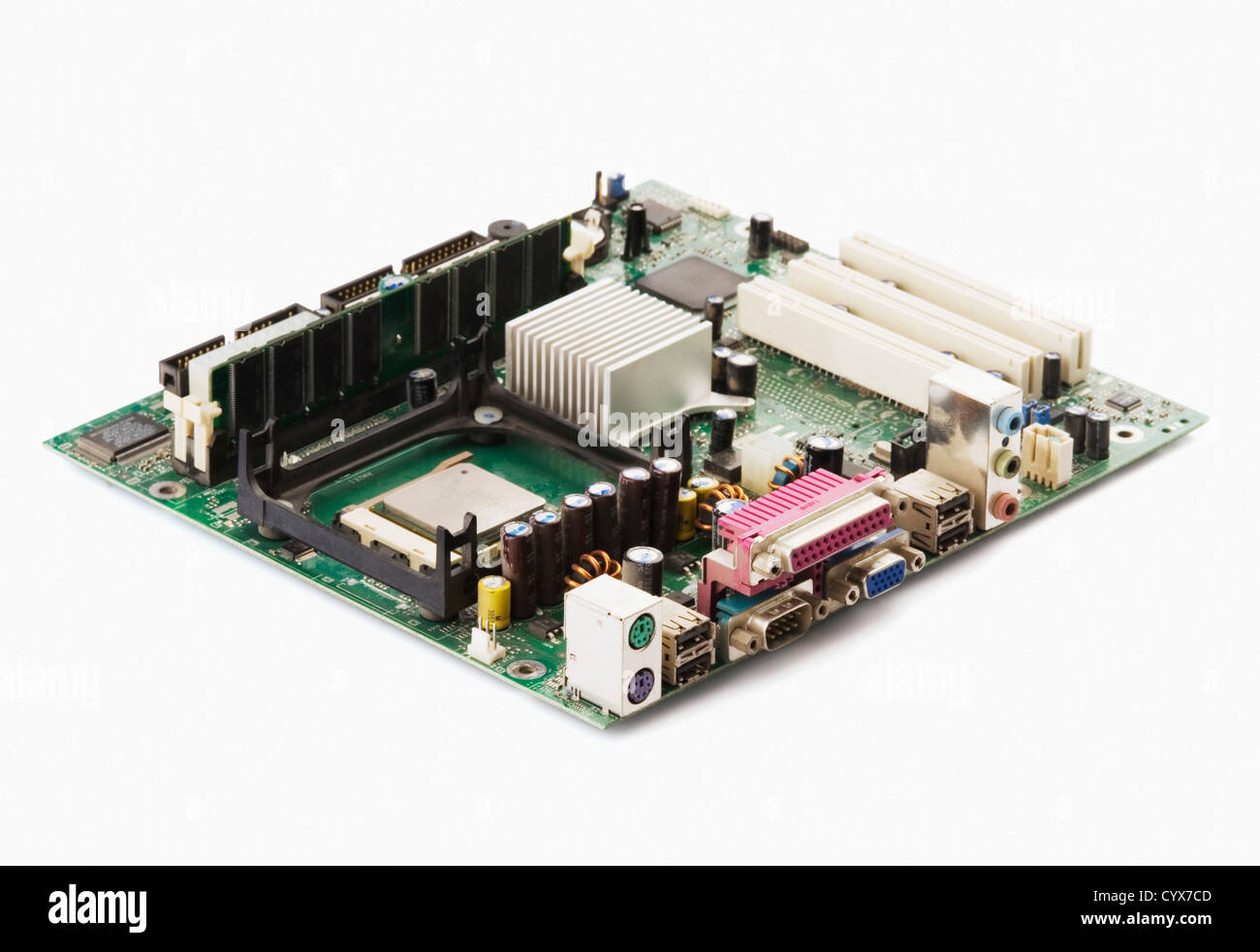 Close-up of a mother board Stock Photo - Alamy