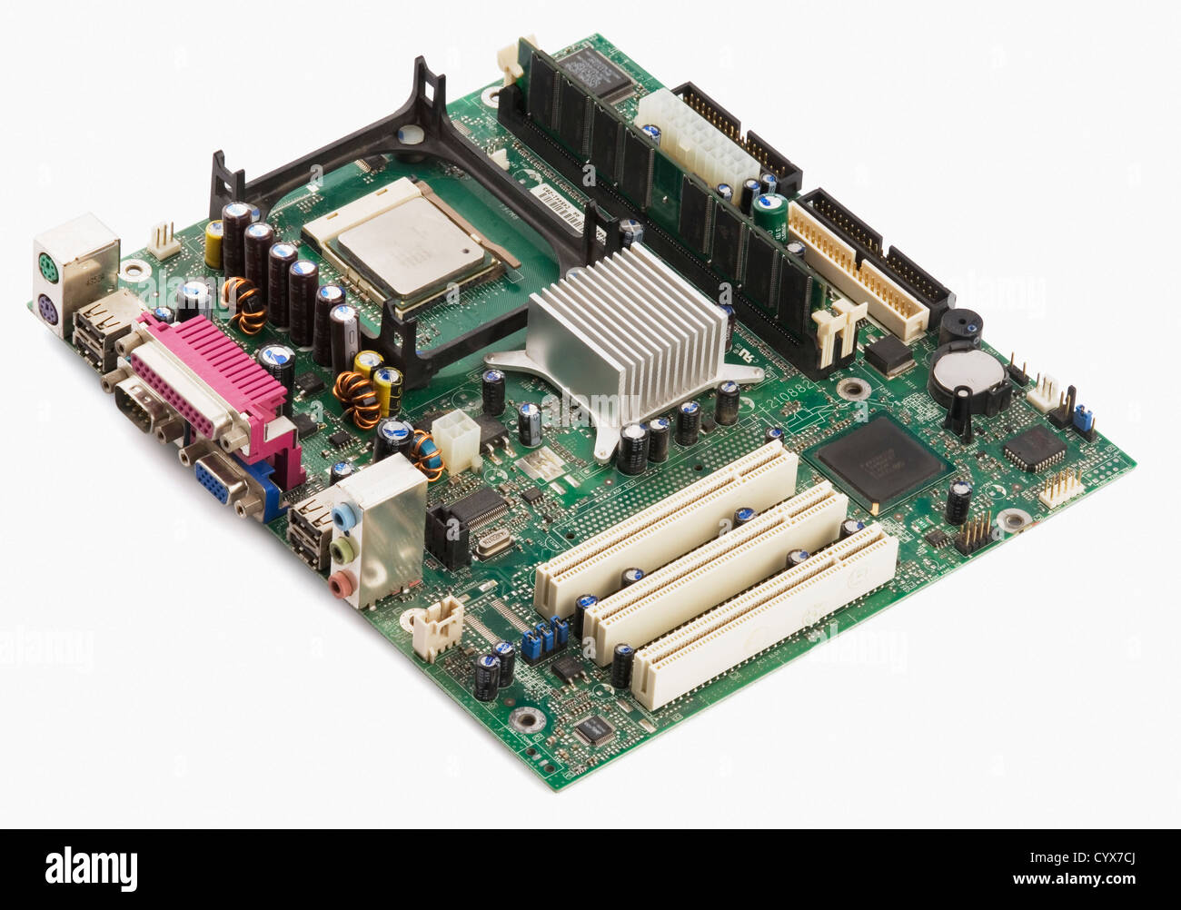 Close-up of a mother board Stock Photo - Alamy