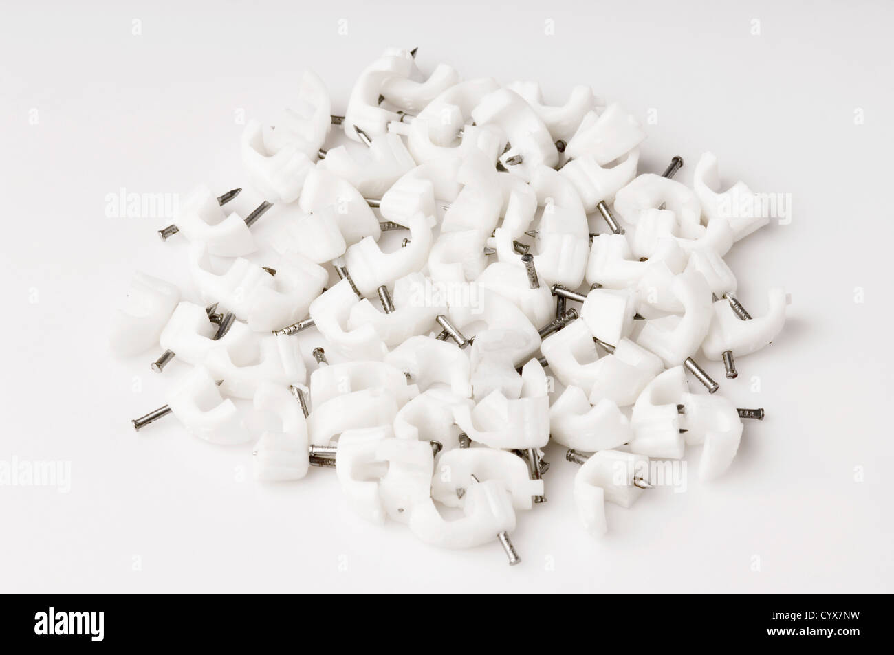 Cable clips hi-res stock photography and images - Alamy