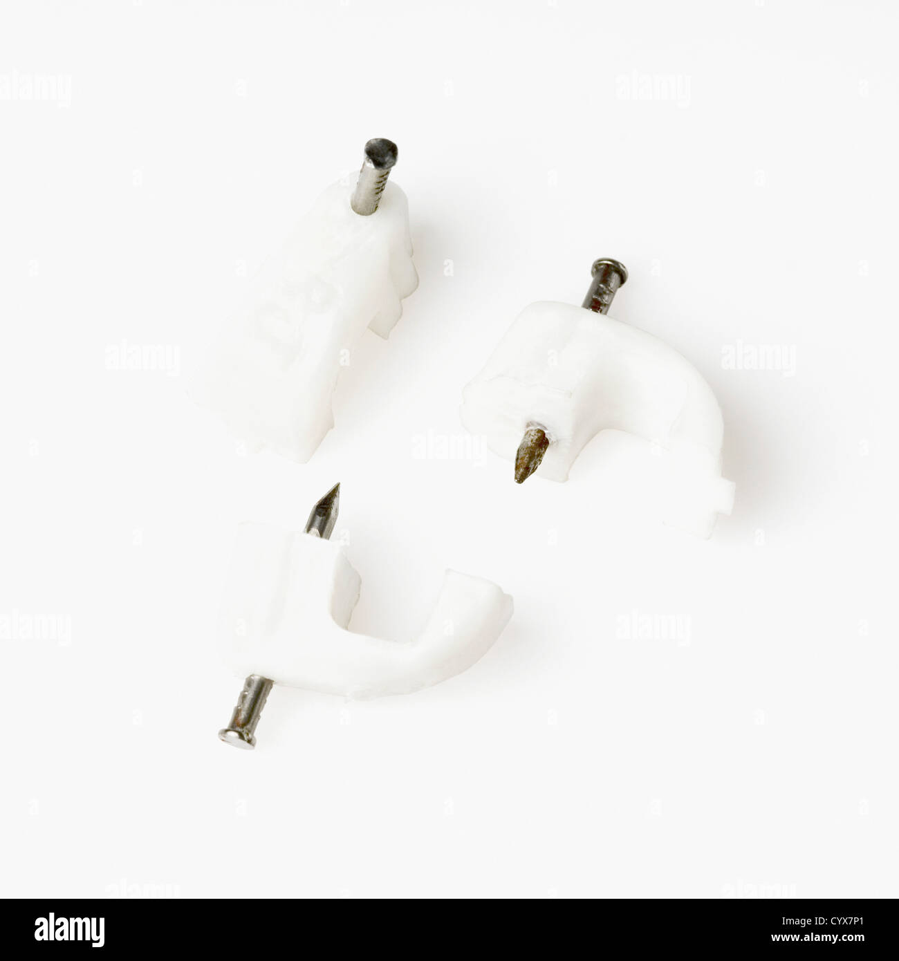 Cable clips hi-res stock photography and images - Alamy