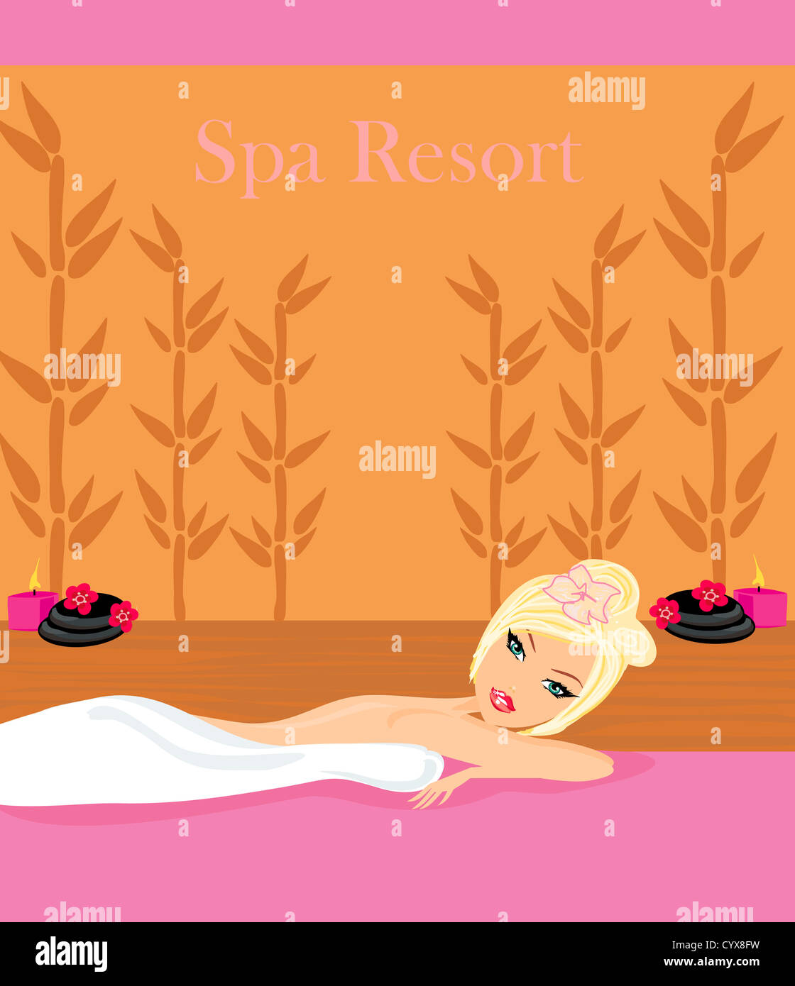 pretty girl enjoying elegant spa Stock Photo - Alamy