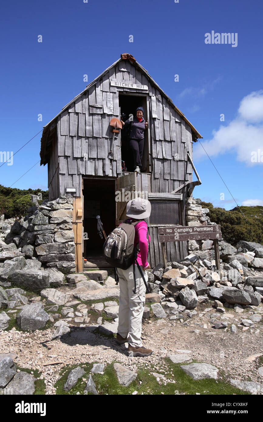 Kitchen Hut at the foot of Cradle Mountain. Tasmania, Australia Stock ...