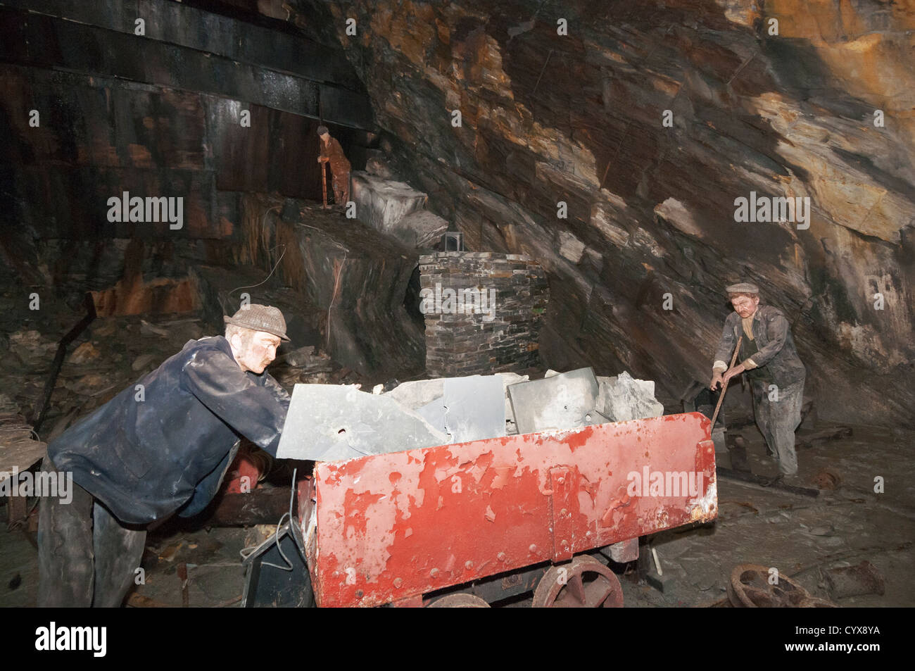 Wales, Snowdonia, Blaenau Ffestiniog, Llechwedd Slate Caverns ...