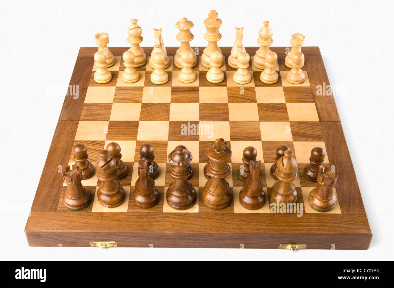 Chess pieces on a chessboard Stock Photo - Alamy
