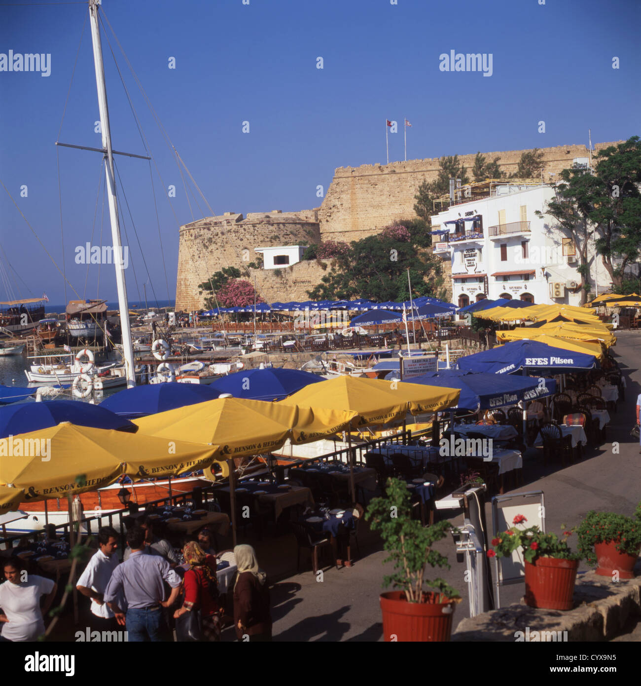 Colourful harbour scene Stock Photo - Alamy