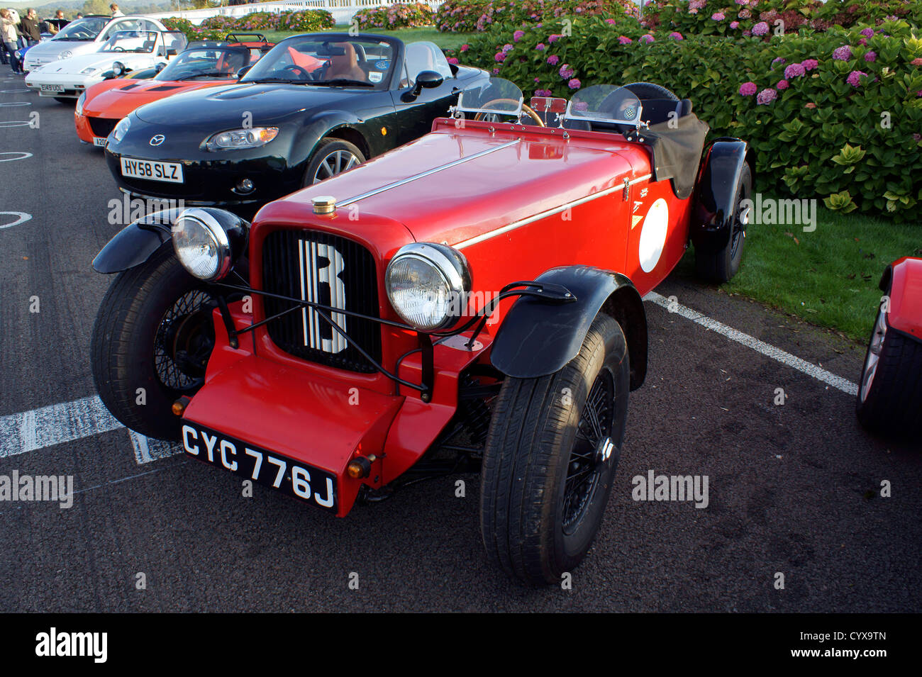 RED RACING CAR Stock Photo - Alamy