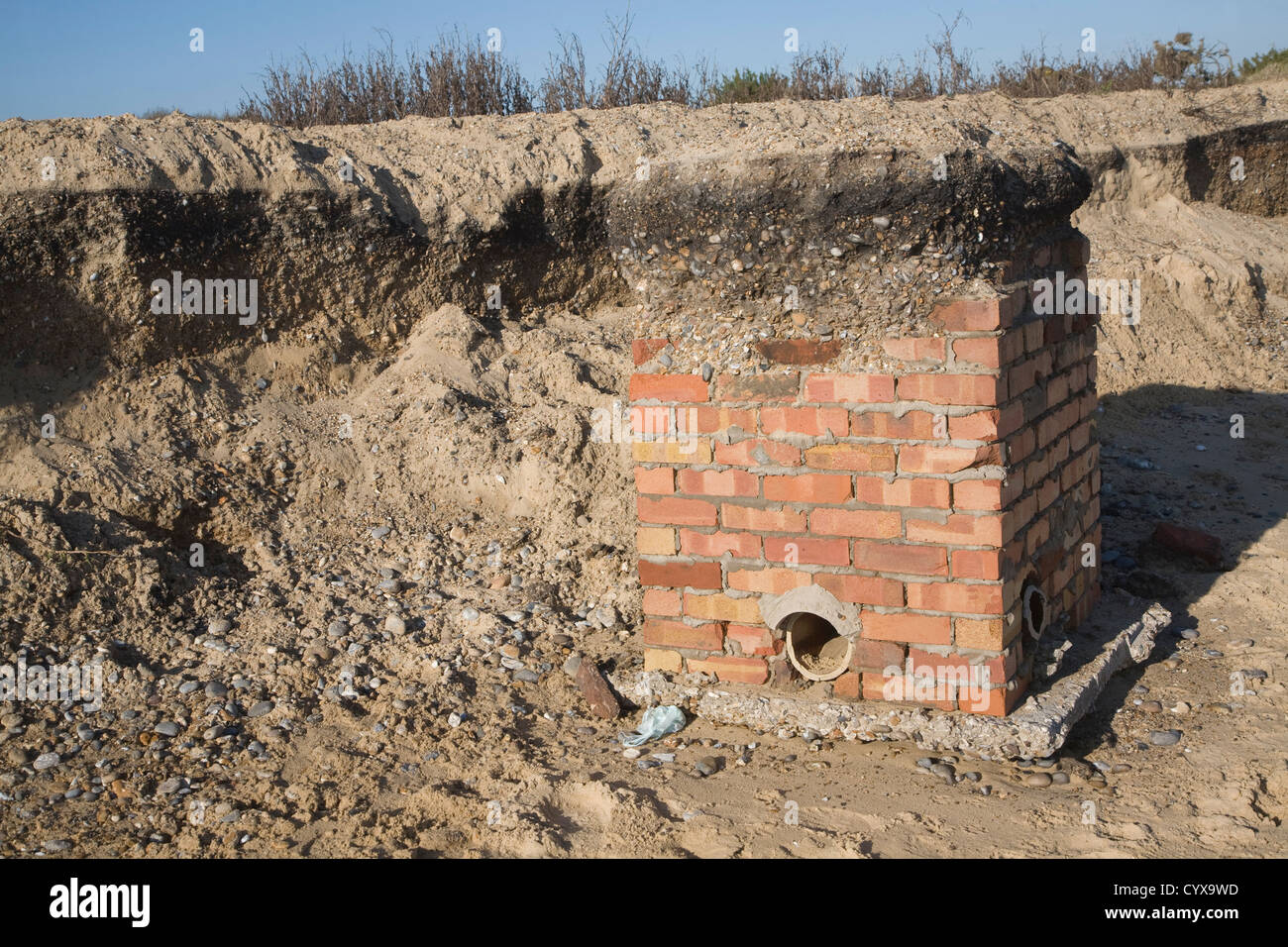 Cliff face profile marine sedimentary deposits layers strata bedding ...