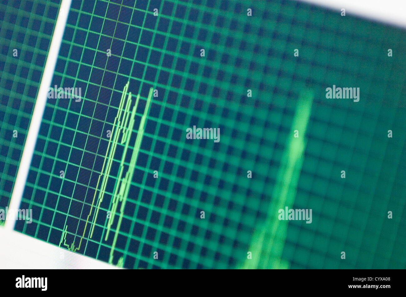 Windows task manager graph on computer screen Stock Photo - Alamy