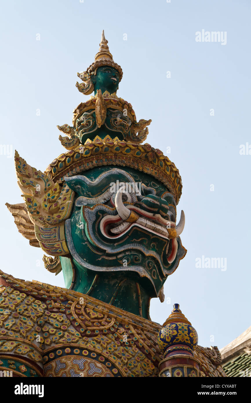 Statue in the Temple Wat Phra Kaew in Bangkok, Thailand Stock Photo - Alamy