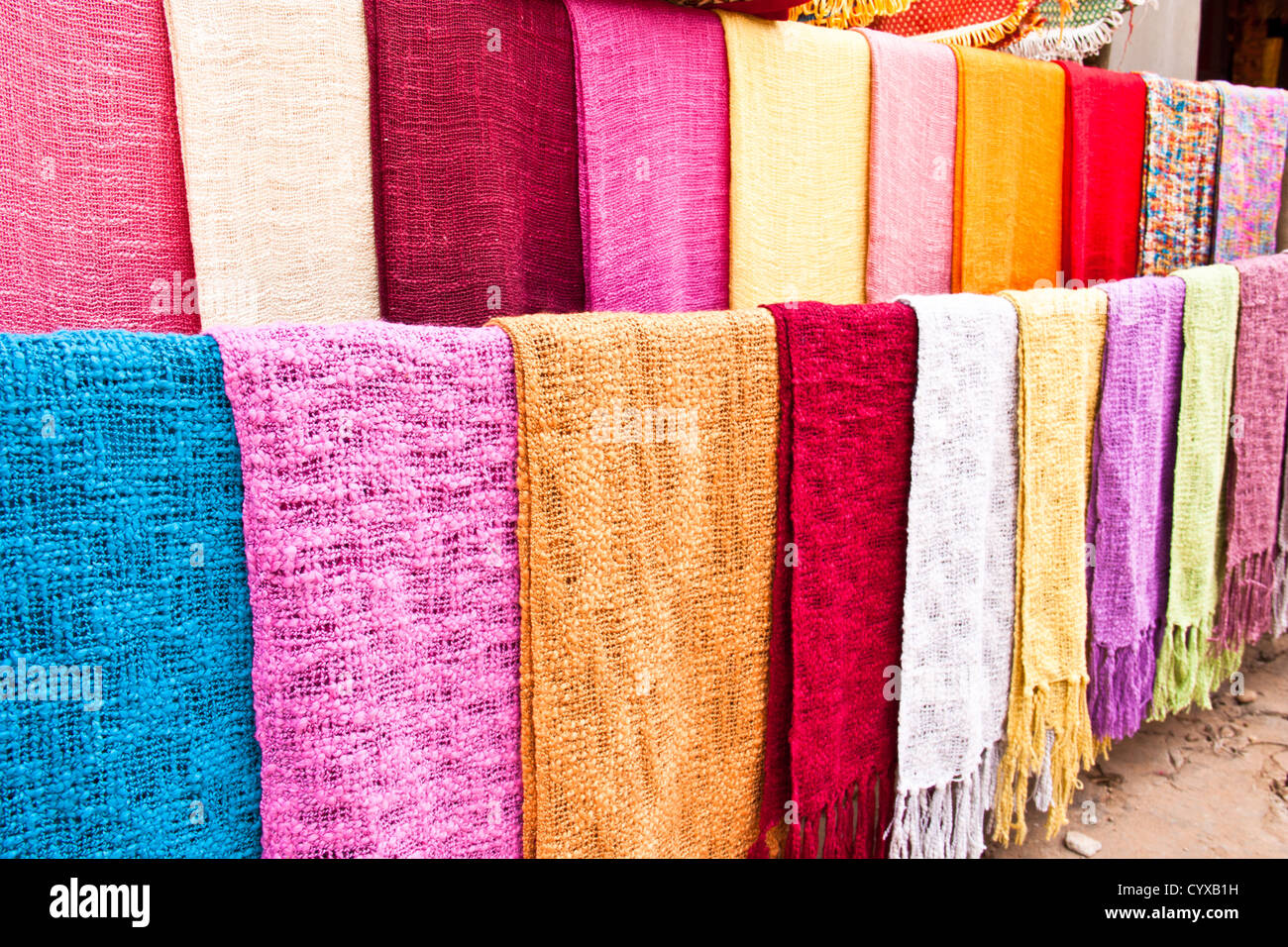 Multi colored coloured scarf hi-res stock photography and images - Alamy