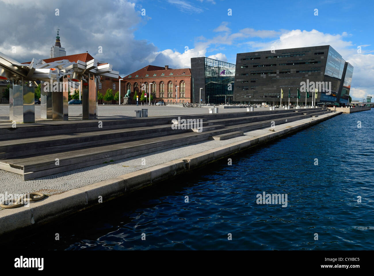 Denmark, Copenhagen, Royal Library with old buildings Stock Photo - Alamy