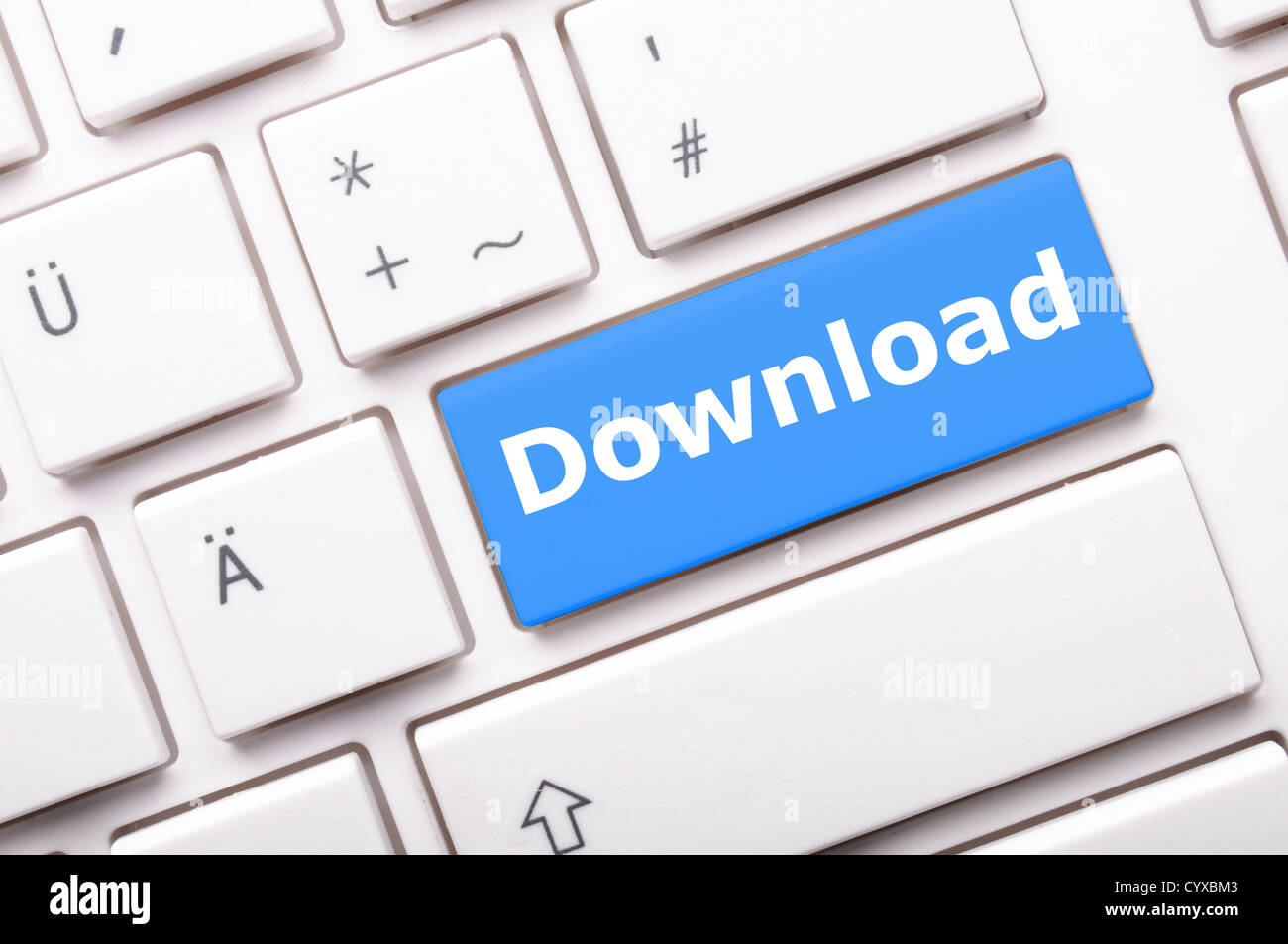 download key or button showing internet file or data sharing Stock ...