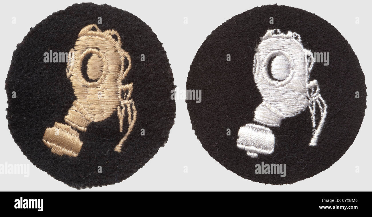 Two occupational badges for gas protection specialists, RZM-machine ...