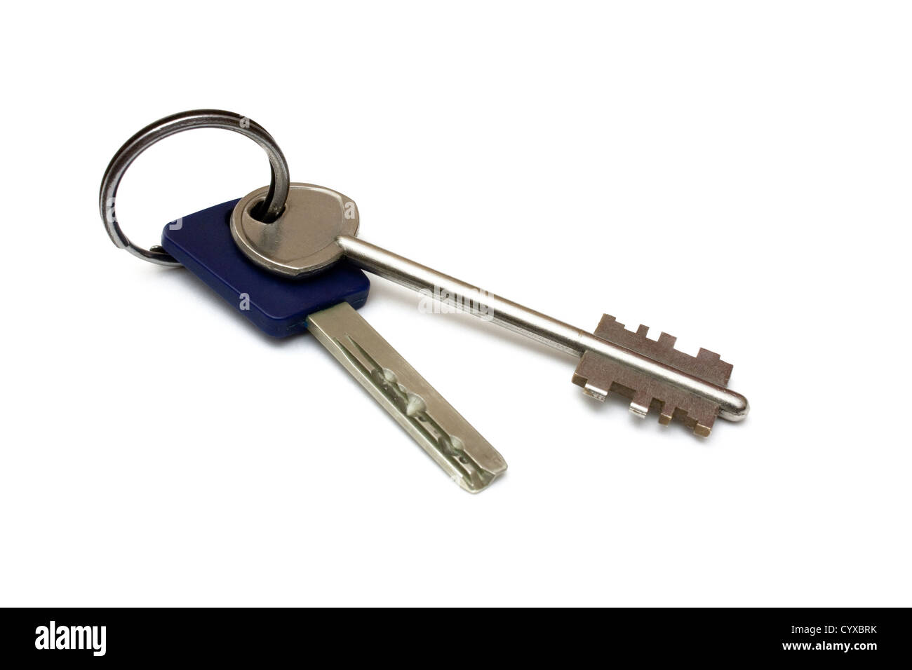 Two keys isolated on white Stock Photo - Alamy
