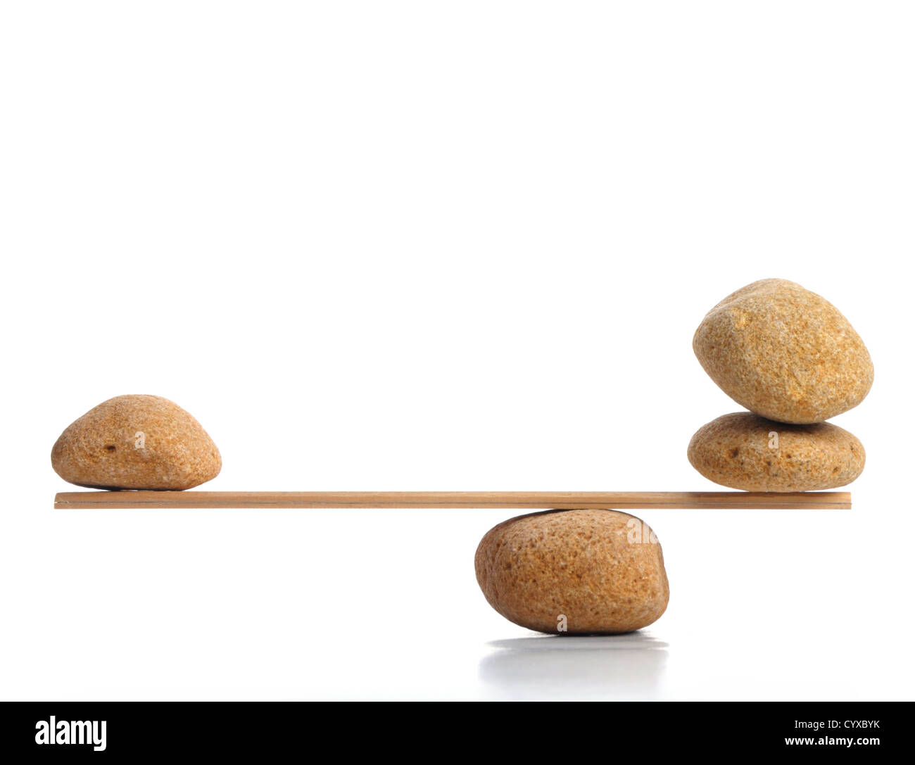 zen stone scales isolated on white background showing spa Stock Photo ...