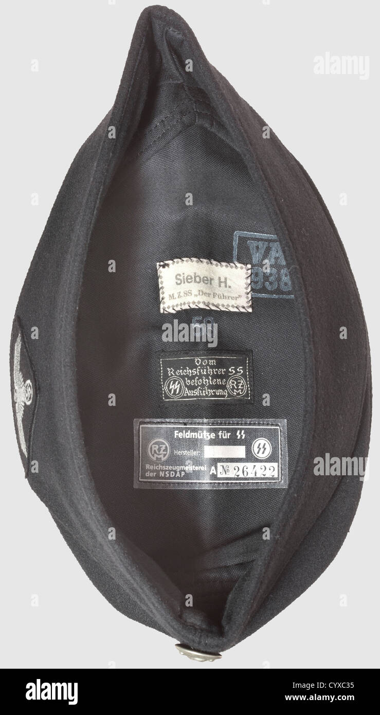 A field cap(garrison cap),to the black uniform for enlisted men and ...