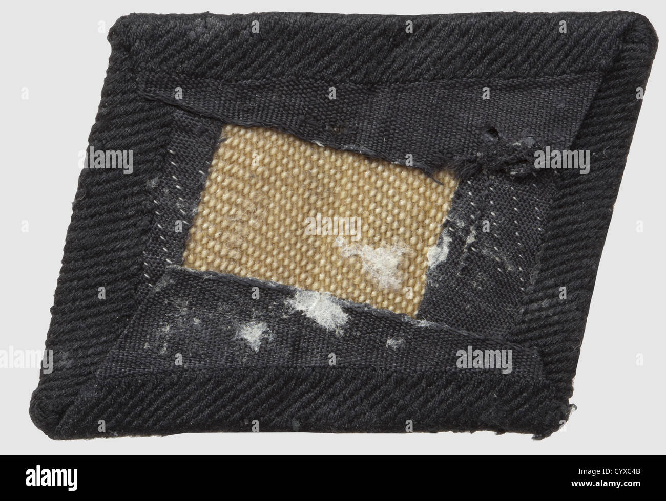 Collar patch for enlisted men of the "Waffen SS",in flat-wire design ...