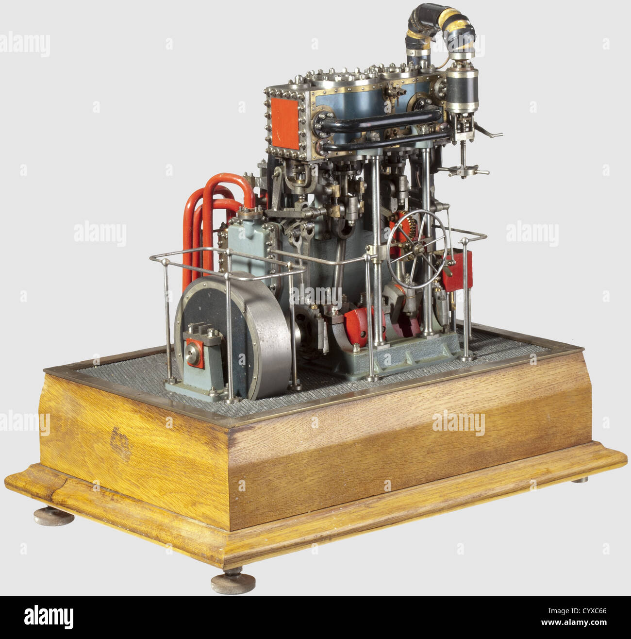 A well engeniered twin vertical cylinder compound reversing condensing ...