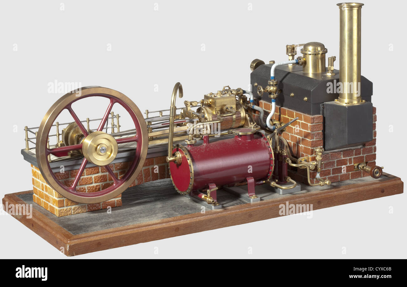 A well engineered brass and ferrous metal model gas fired horizontal ...