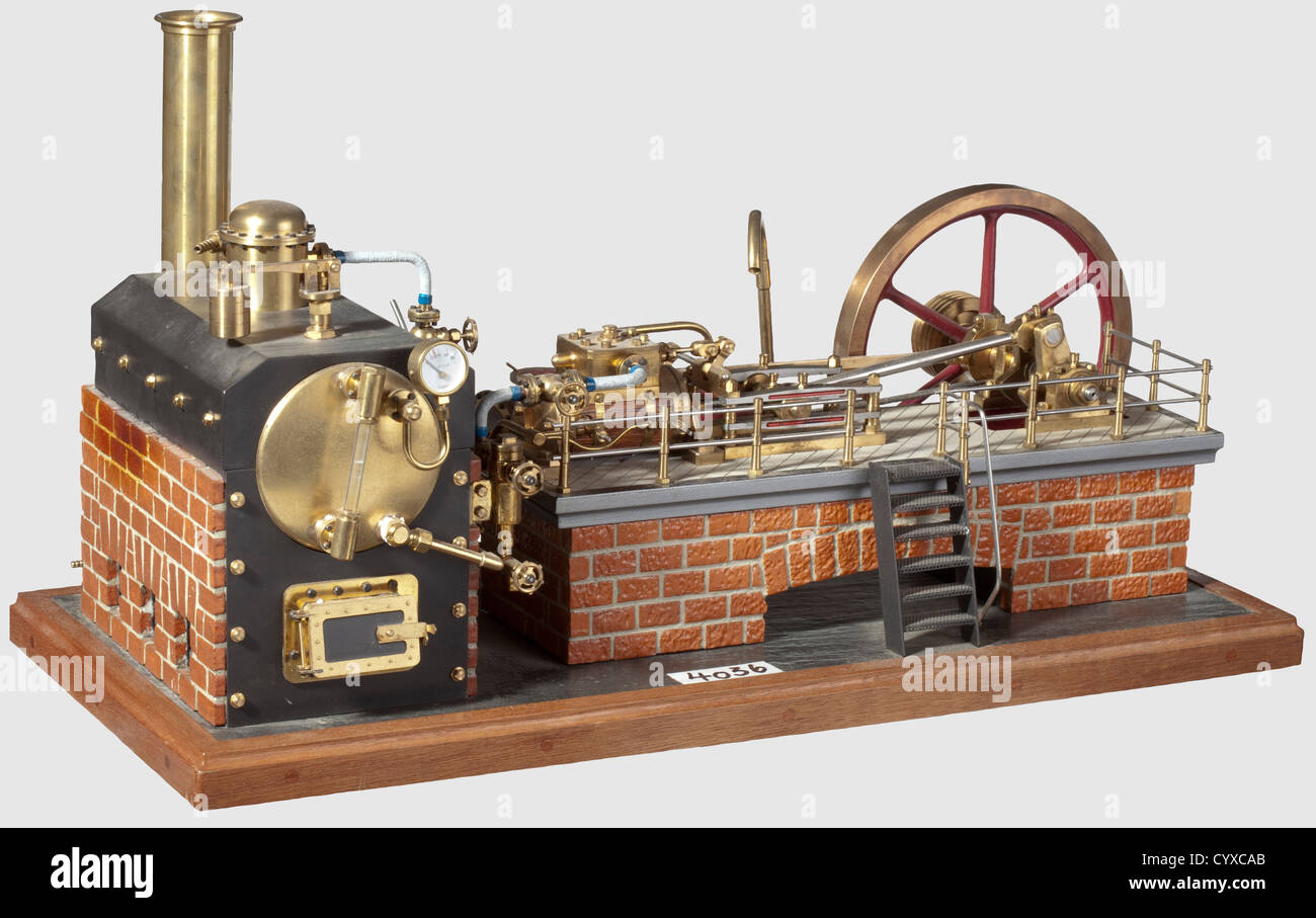 A well engineered brass and ferrous metal model gas fired horizontal ...