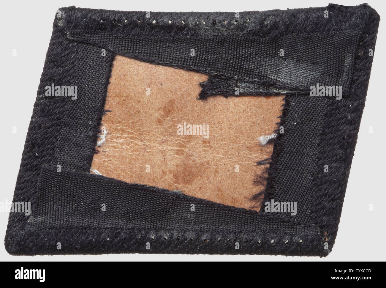 Collar patch for enlisted men of the "Waffen SS",in BeVo design,black ...