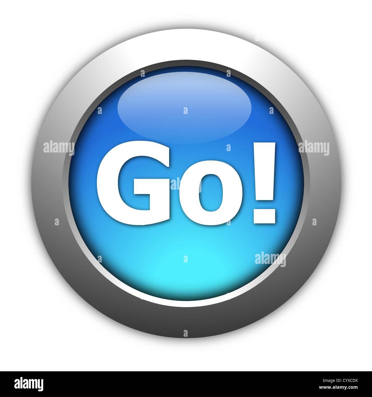 glossy go or start button for internet website Stock Photo - Alamy