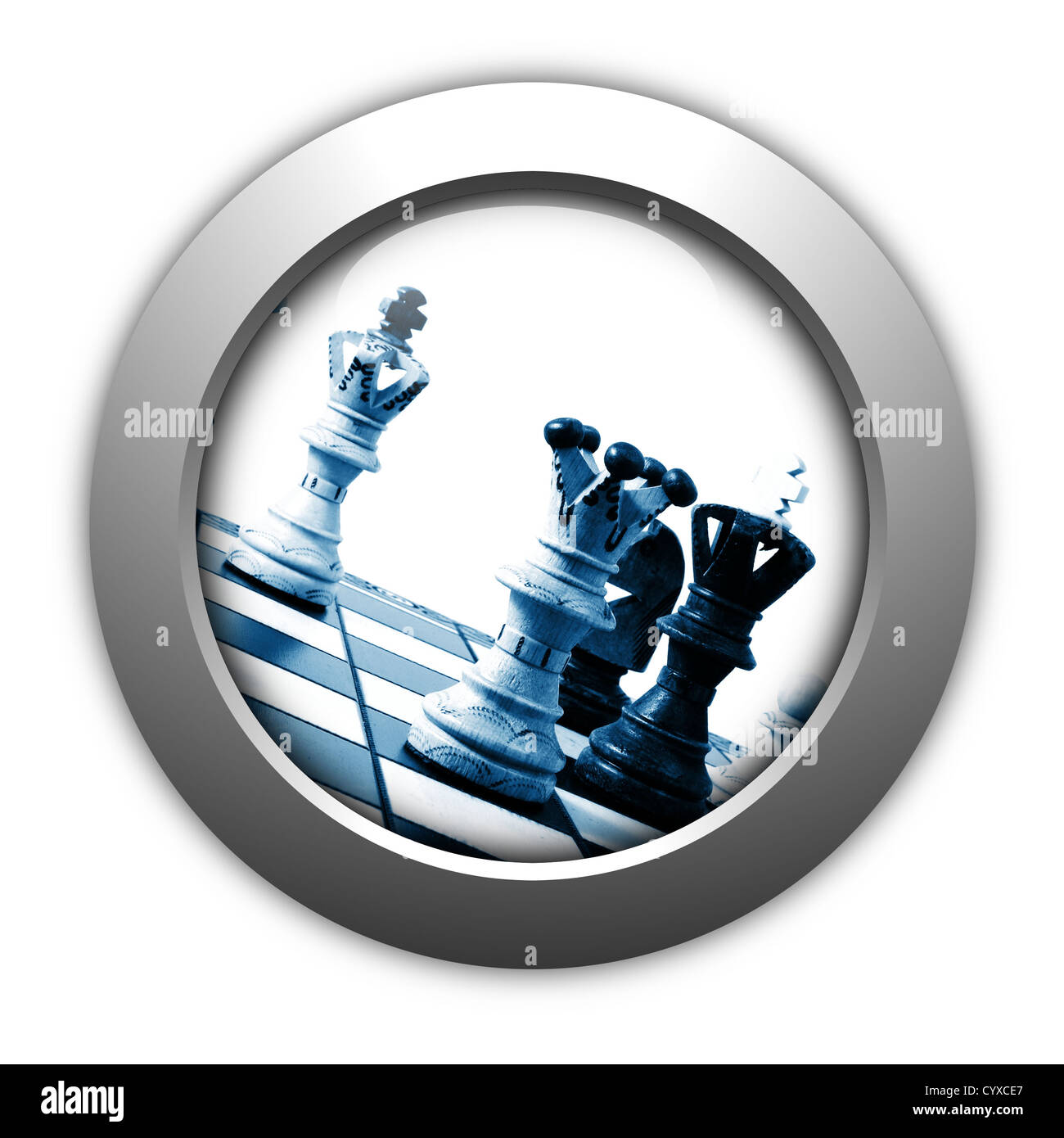 chess competition button concept showing business success Stock Photo ...