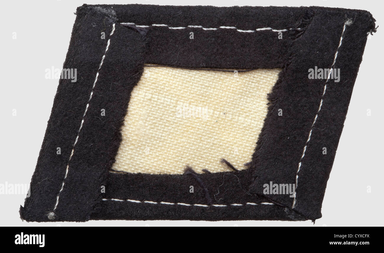 Collar patch for the 11th Waffen-SS-Division "Nordland",of black wool ...