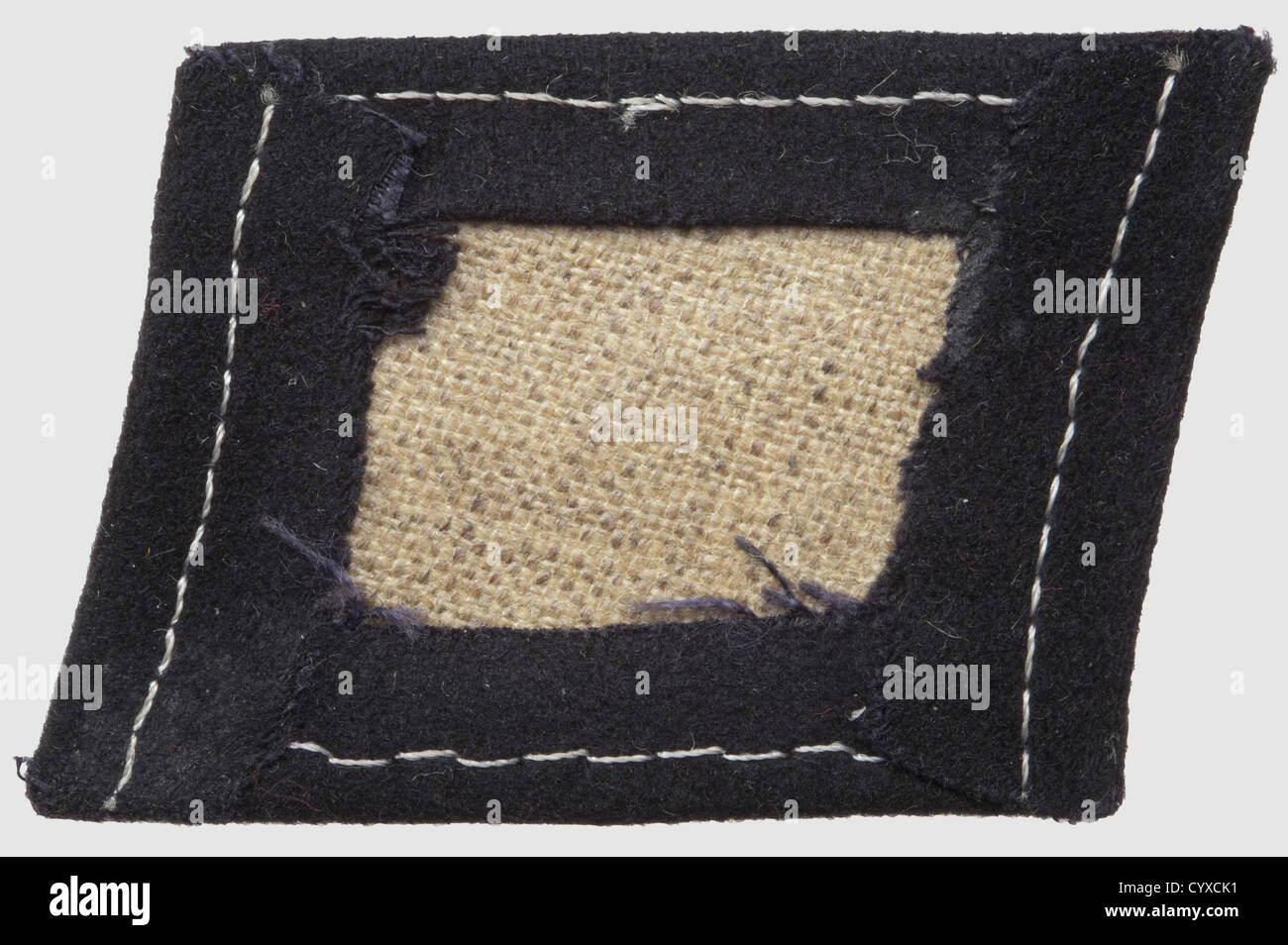 Collar patch for the 22th SS-division "Maria Theresia", of black wool ...