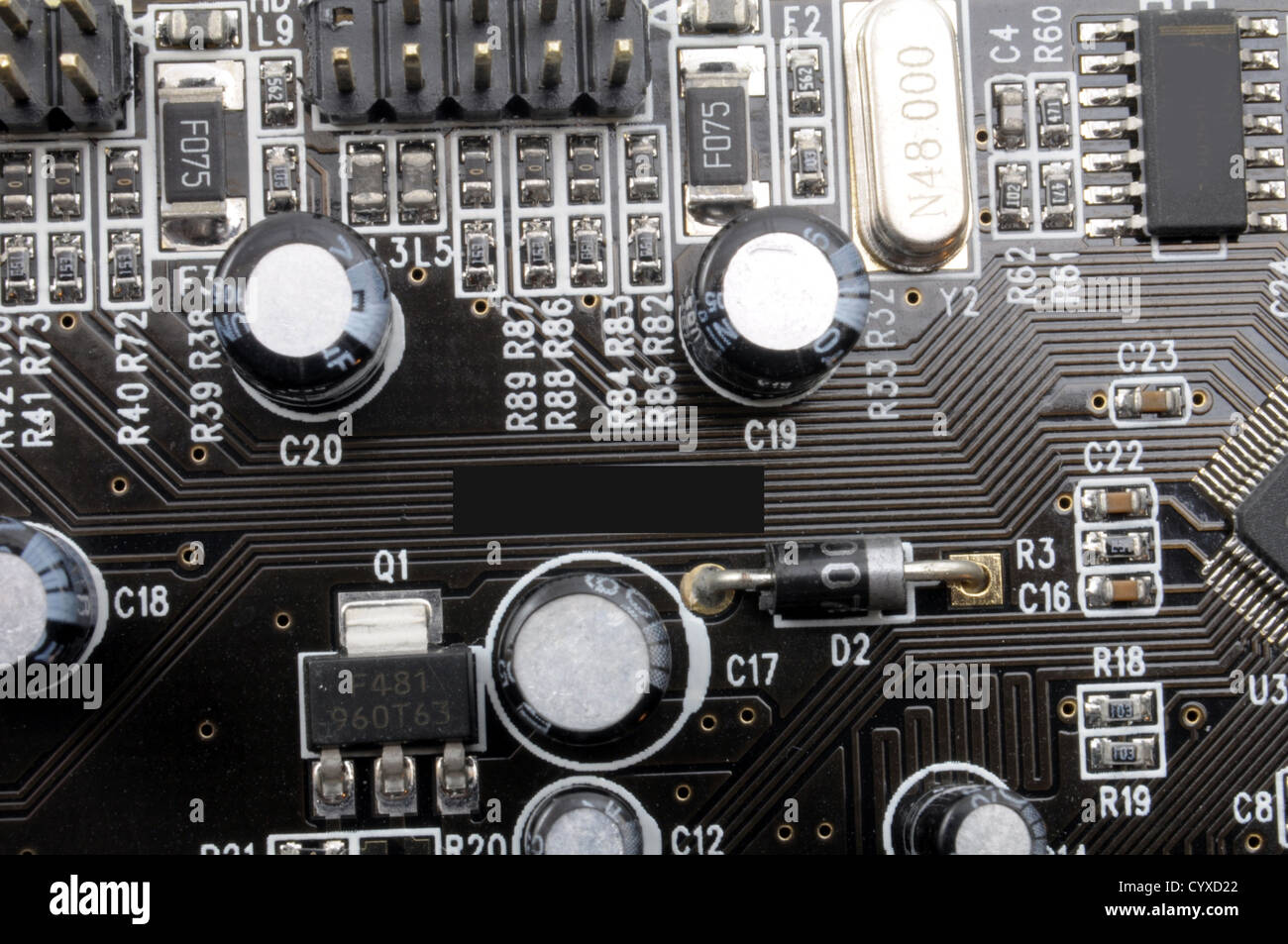 modern high tech computer electronics eqipment background Stock Photo ...