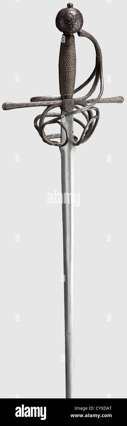 A German small sword with silver inlays, circa 1620 Earlier double ...