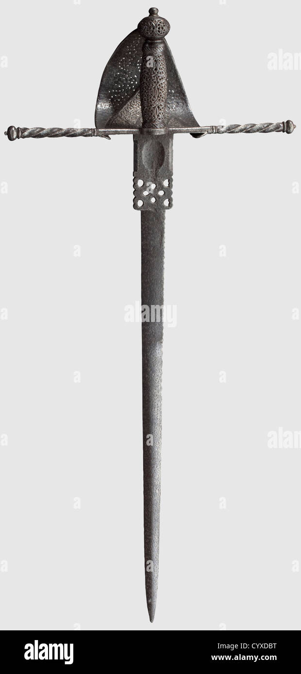 A Spanish left-hand dagger,circa 1680 Single-edged blade,double-edged ...